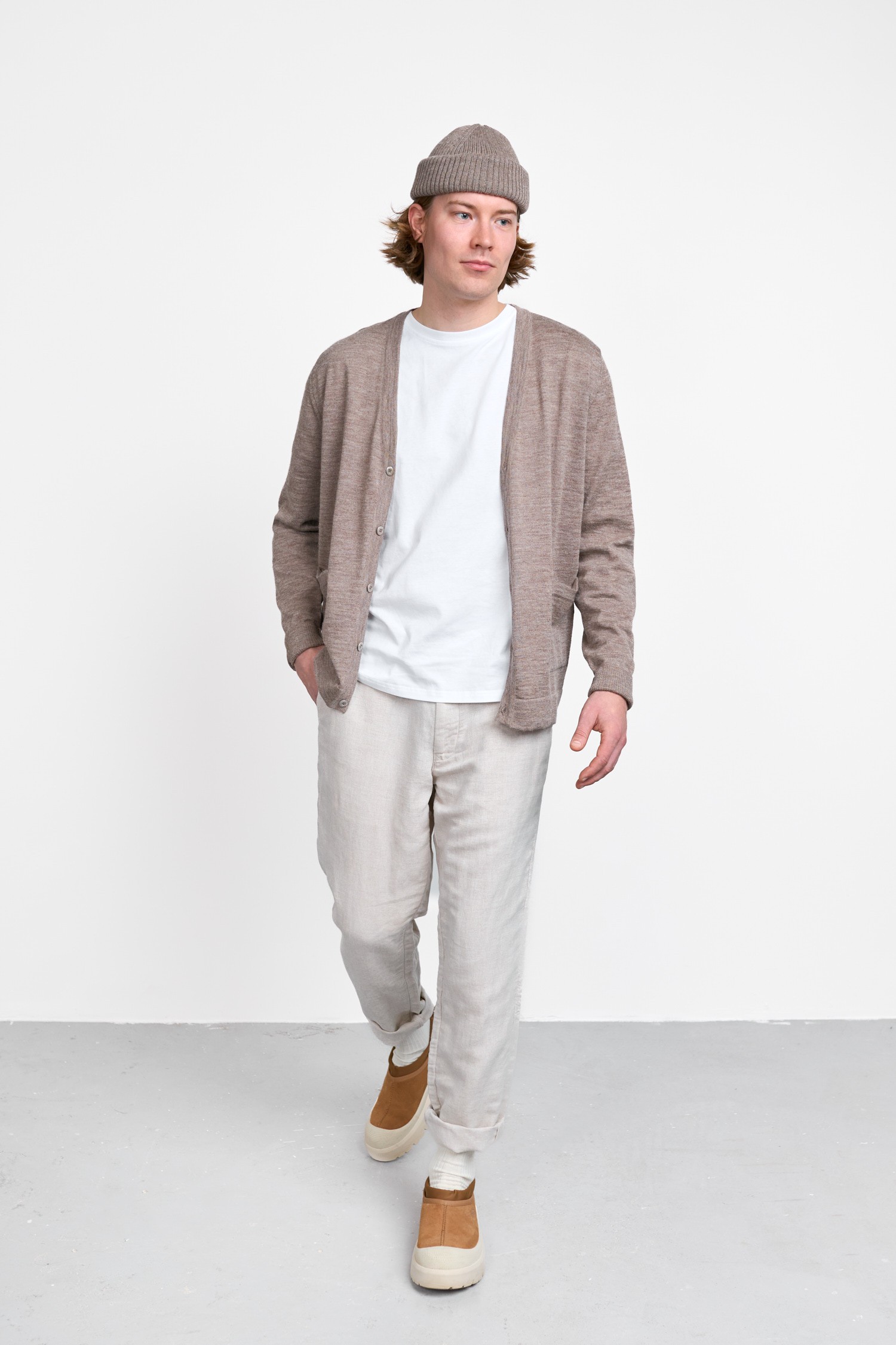 GRANITE cardigan, dark greige | Alpa