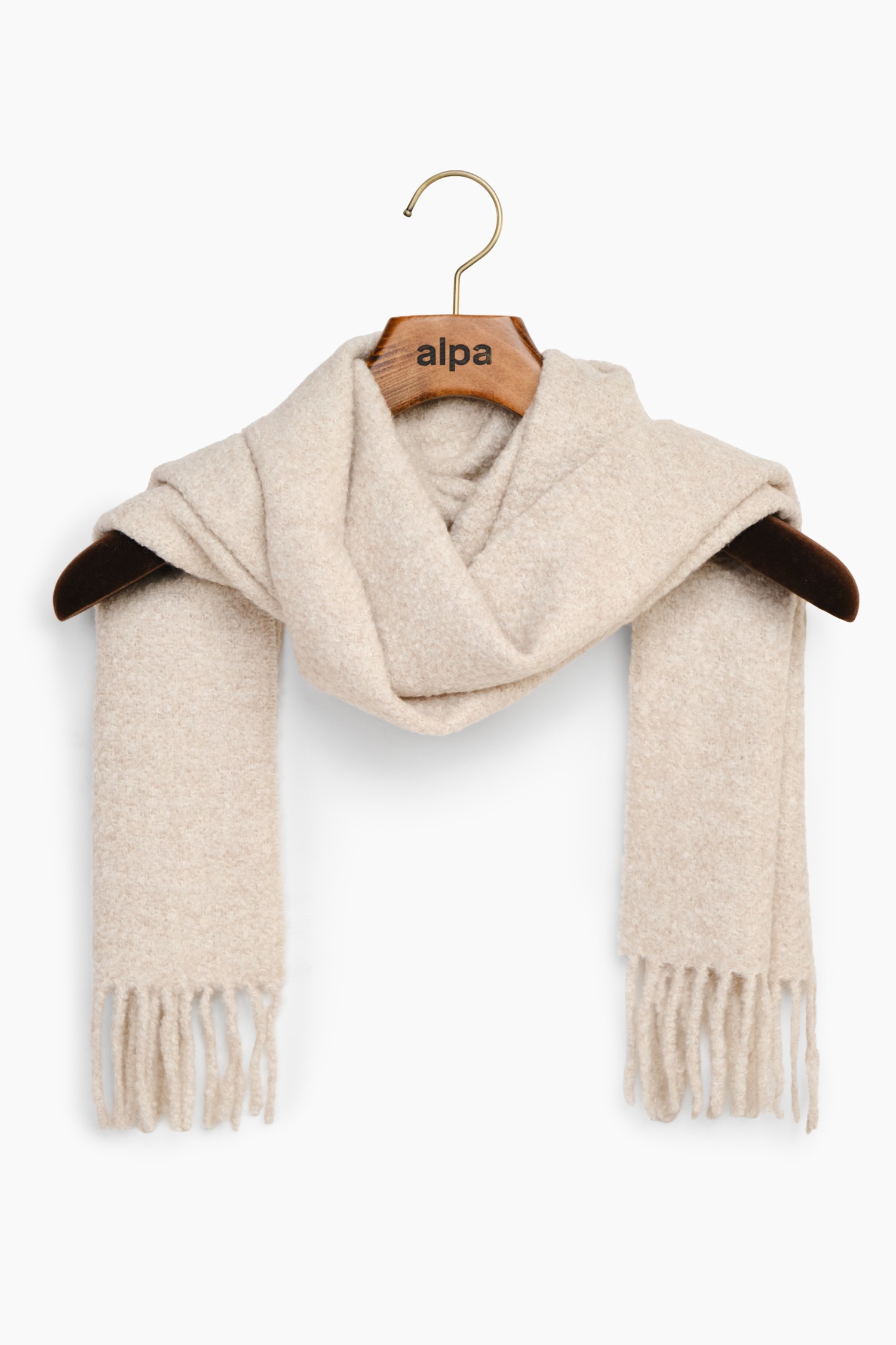 Curl boucle scarf, champagne | Alpa